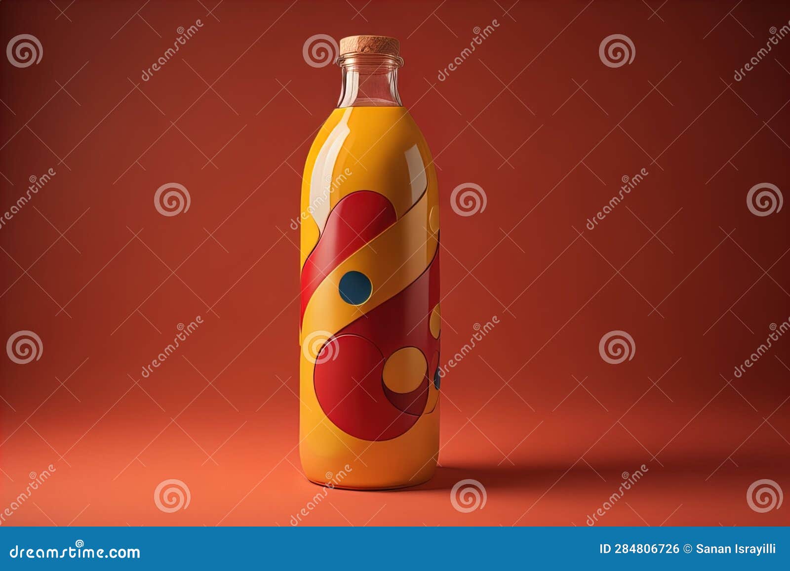 Bottle of Water on Solid Color Background. Ai Generative Stock Photo ...