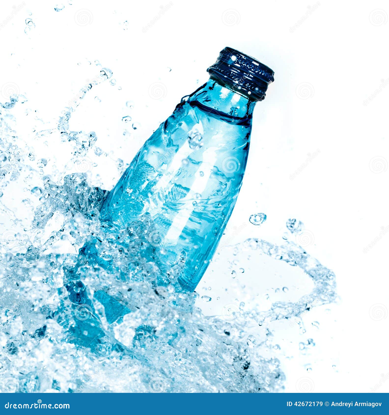 Bottle of water splash stock image. Image of full, liquid - 42672179