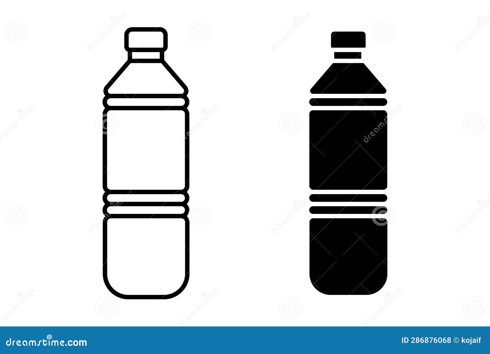 Bottle of Water Vector Icon Set. Plastic Bottle Symbol Stock Vector ...