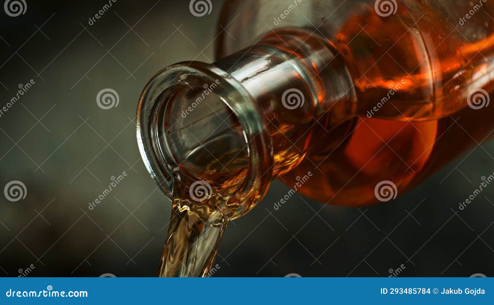 Bottle of Whiskey with Pouring Liquid Stock Photo - Image of cocktail ...