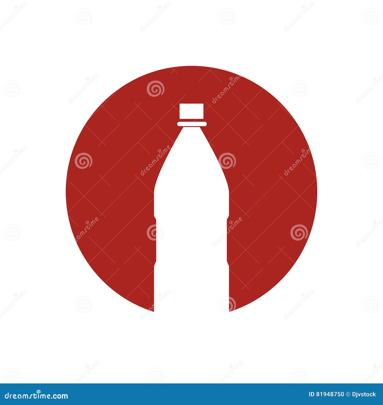 Bottle White Pictogram Color Circle Stock Vector - Illustration of ...