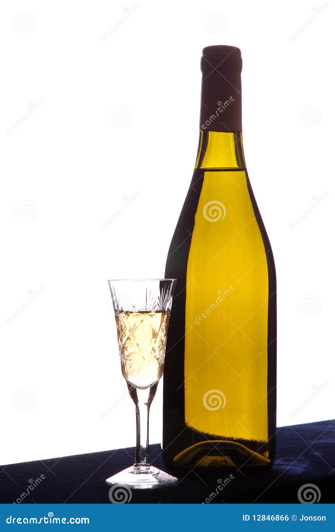 Bottle of white wine stock photo. Image of french, luxury - 12846866