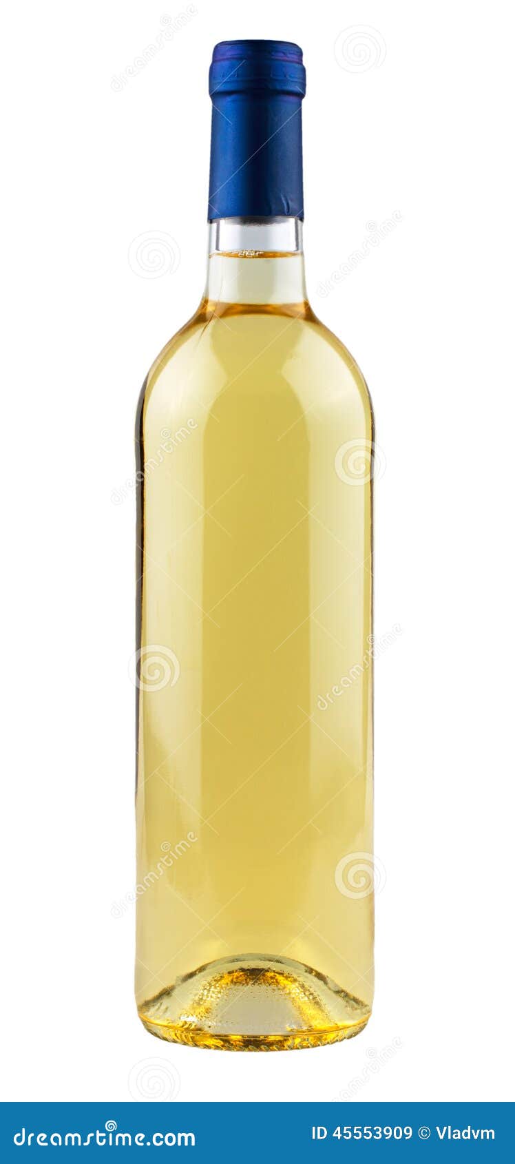 Bottle of White Wine Isolated on White Background Stock Image - Image ...