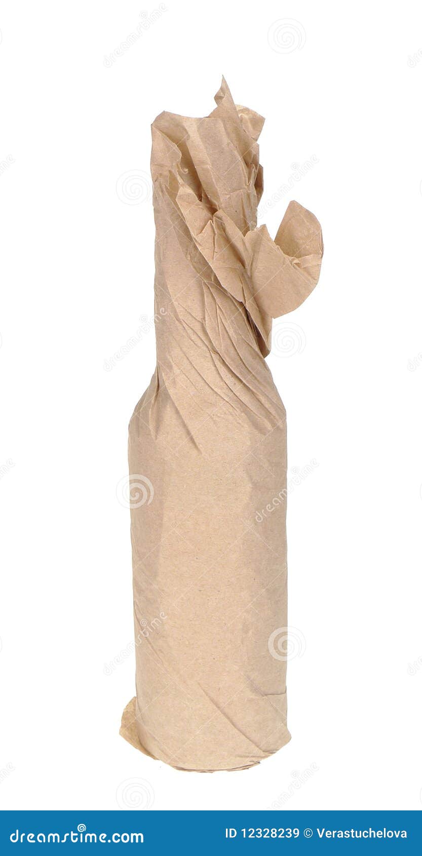 Bottle wrapped in paper stock image. Image of secrecy - 12328239