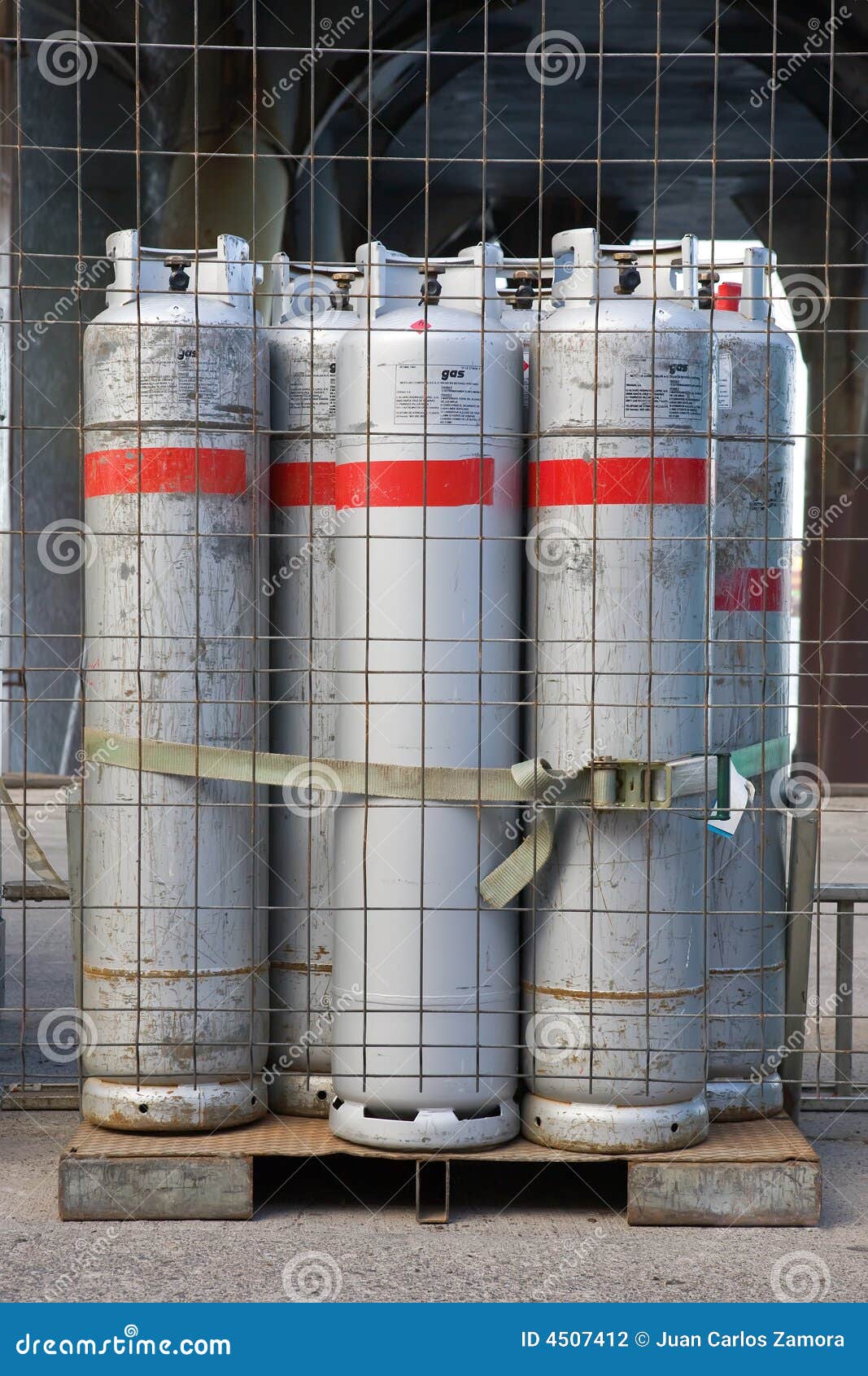 Bottled gas cylinders stock photo. Image of protection - 4507412