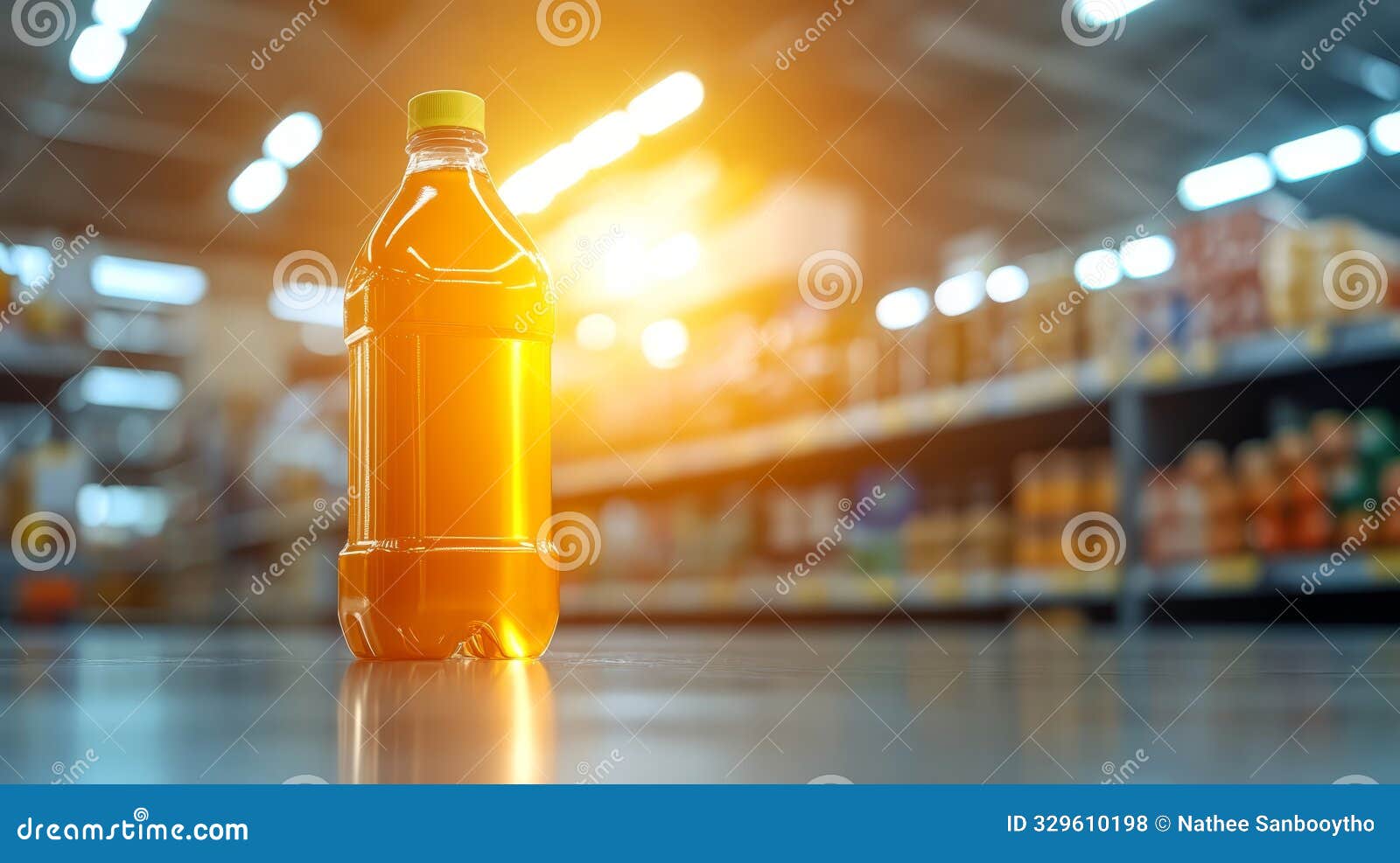 Bottled Orange Juice In Supermarket Aisle Stock Photo | CartoonDealer ...