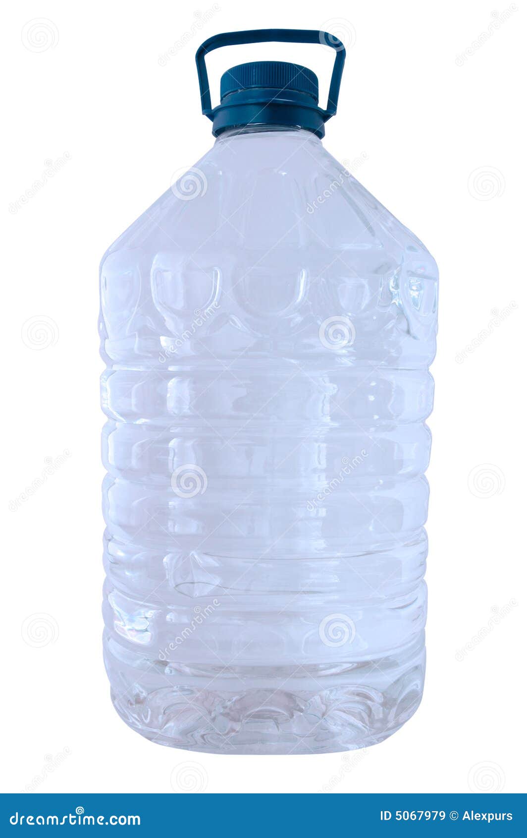Bottled pure water. stock image. Image of isolated, blue - 5067979