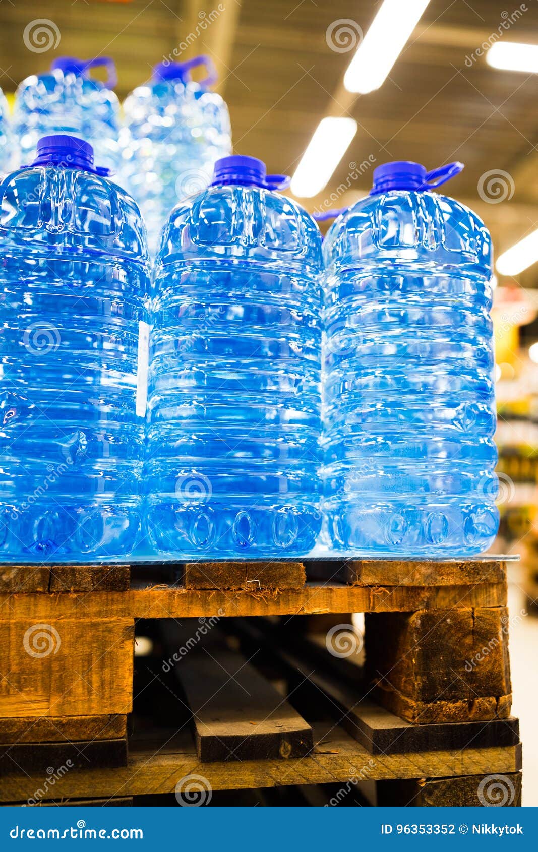 Bottled Still Water on the Palette Stock Photo - Image of hoard ...