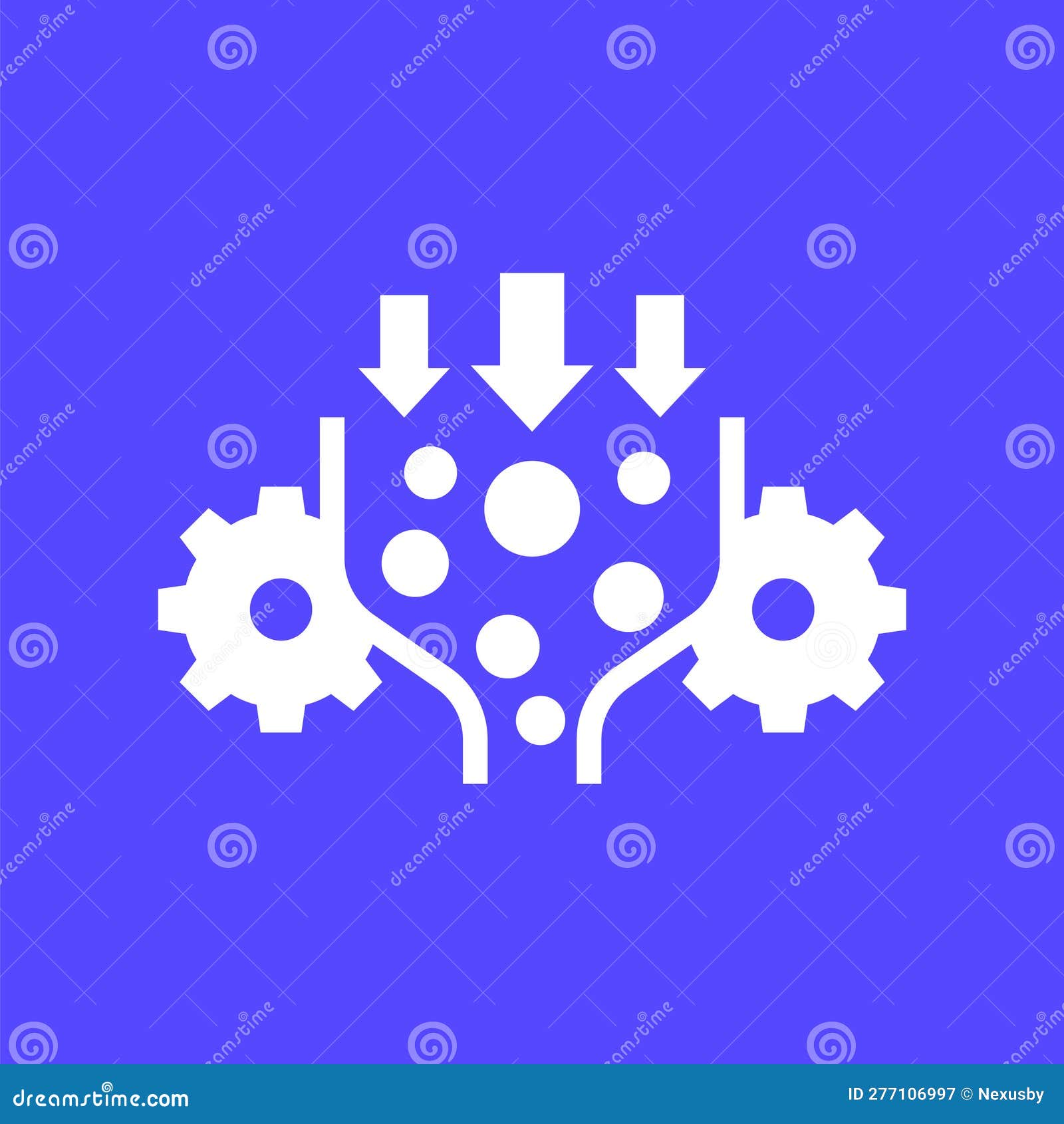 Bottleneck Analysis Icon With Gears Cartoon Vector | CartoonDealer.com ...