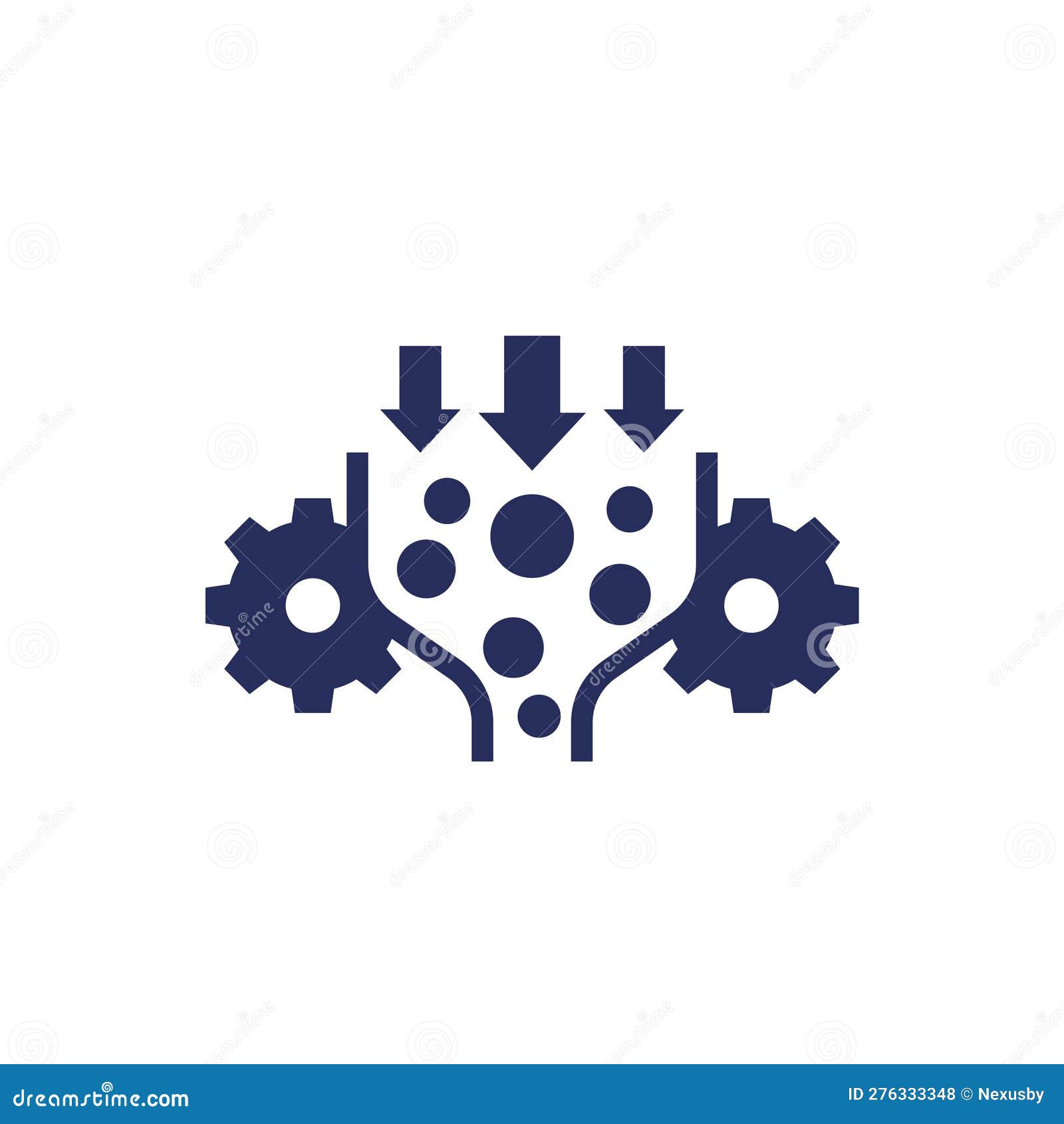 Bottleneck Analysis Icon with Gears on White Stock Vector ...