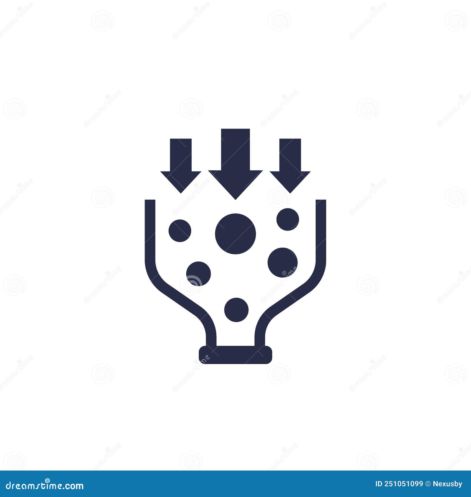 Bottleneck Analysis Icon on White Stock Vector - Illustration of filter ...