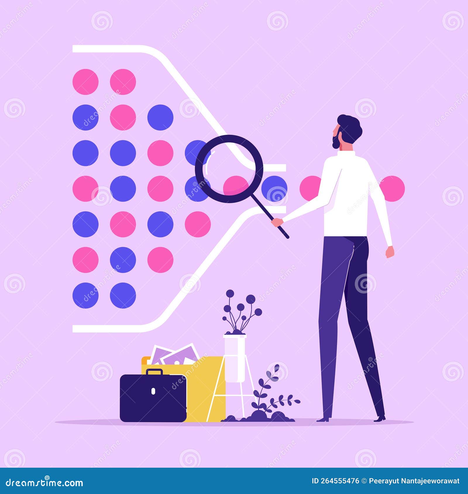 Bottleneck Analysis Metaphors Concept, Flat Vector Illustration Stock ...