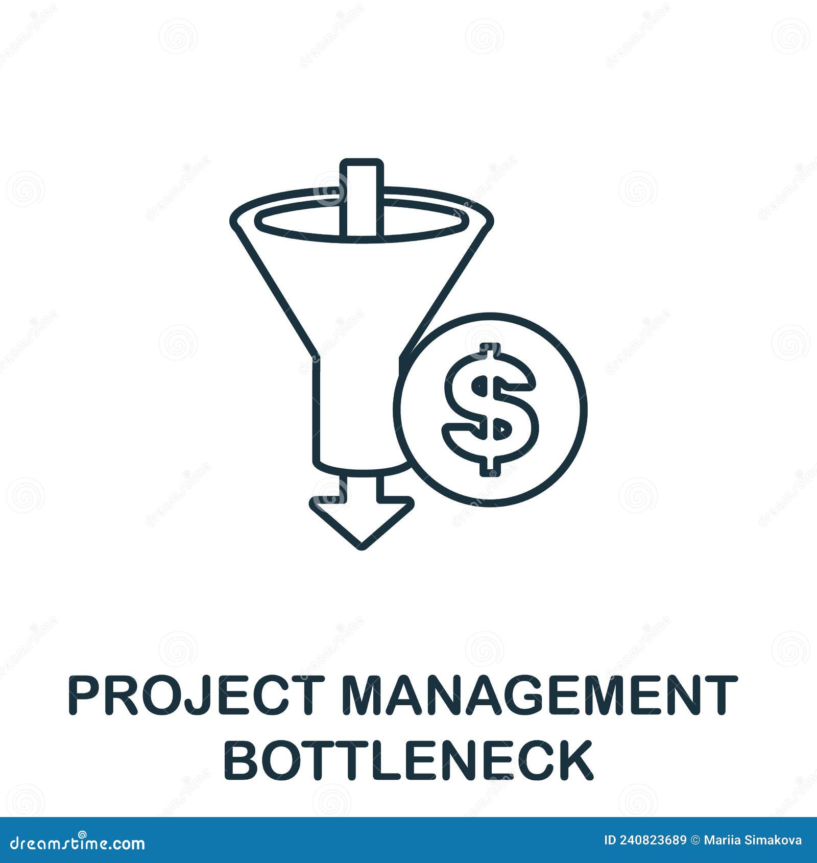 Bottleneck Icon For Web, Linear Design Vector Illustration ...