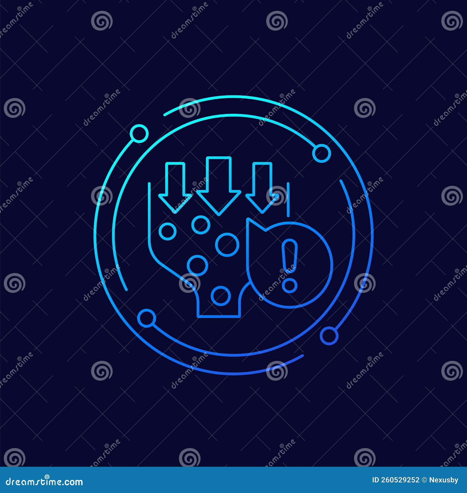 Bottleneck Icon For Web, Linear Design Vector Illustration ...