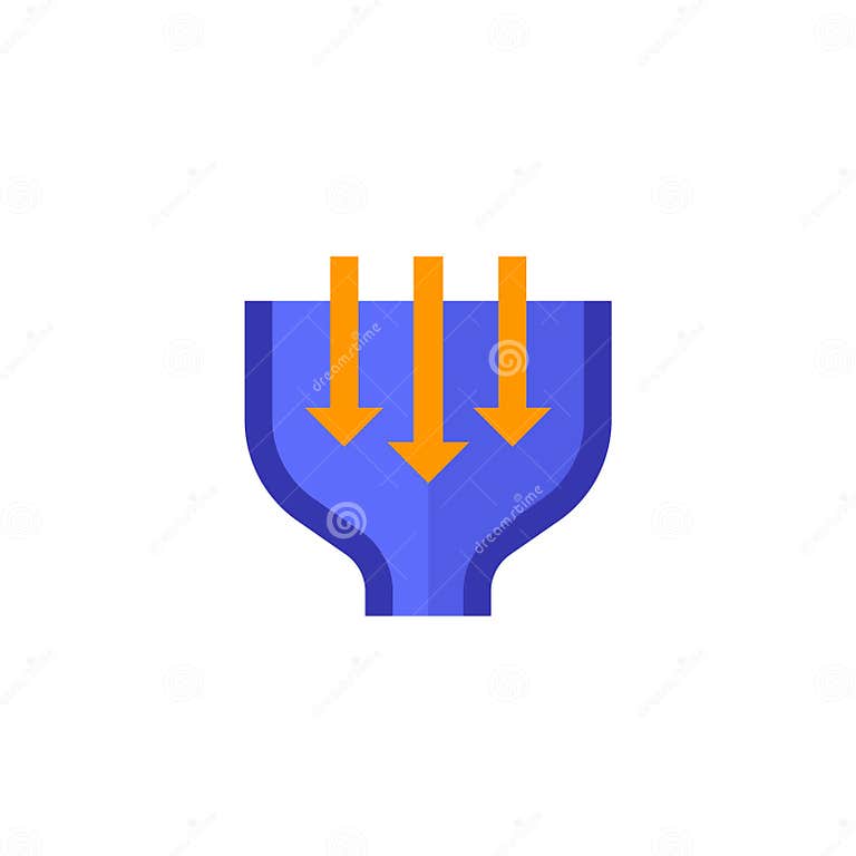 Bottleneck Icon on White, Flat Vector Stock Vector - Illustration of ...