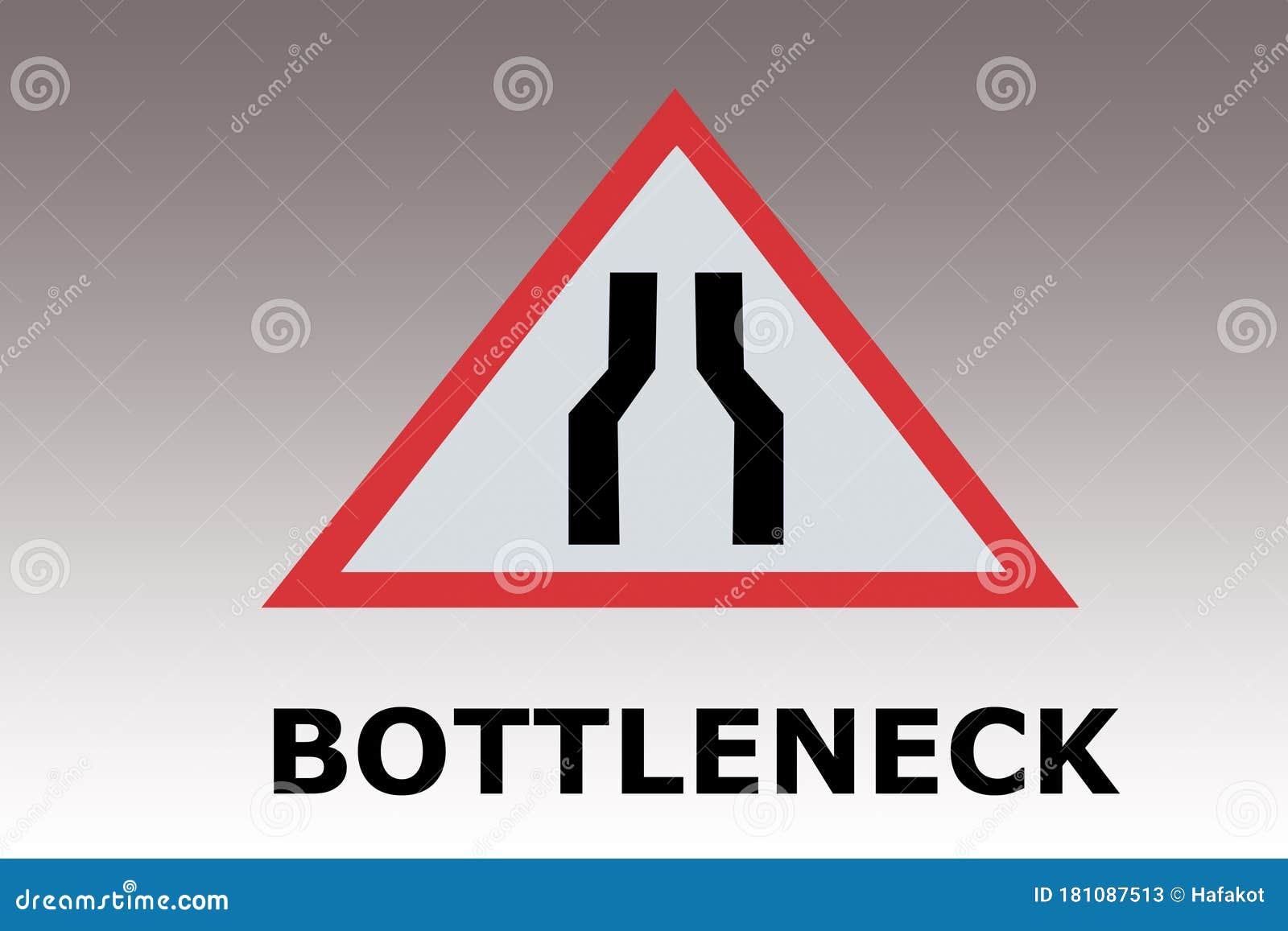 BOTTLENECK - Traffic Concept Stock Illustration - Illustration of ...
