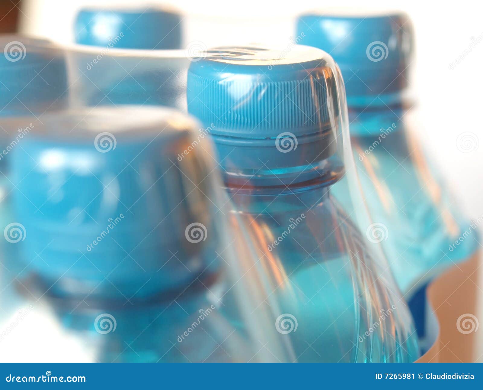 Bottles stock image. Image of nylon, water, blue, drink - 7265981