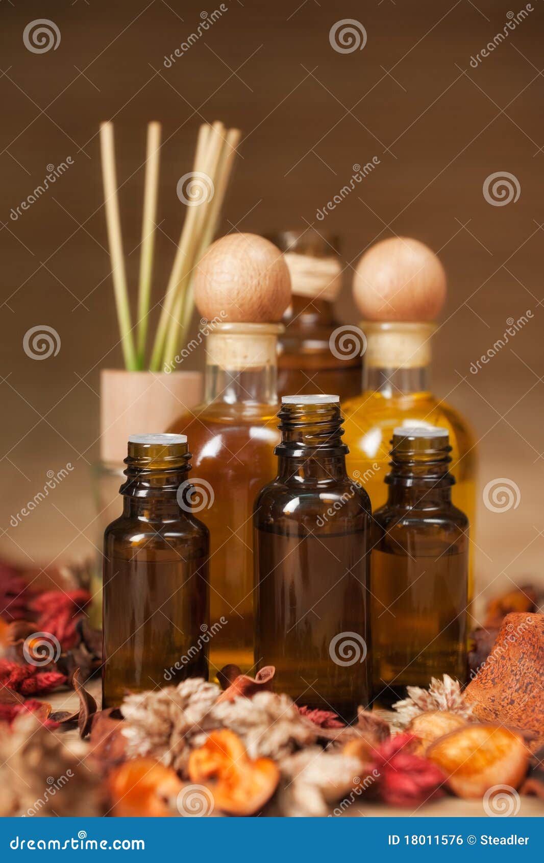 Bottles of Aromatic SPA Oil Stock Photo - Image of bath, washing: 18011576