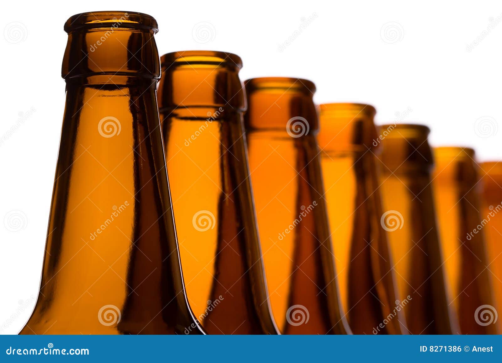 Bottles arranged in line stock photo. Image of open, abstract - 8271386