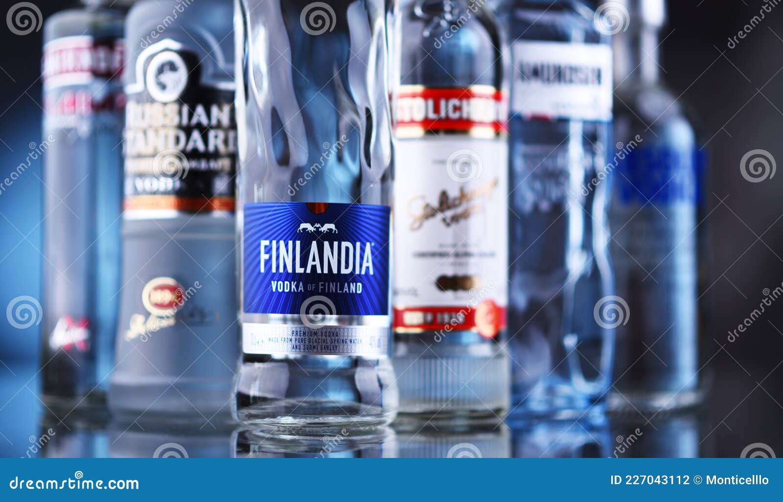 Bottles of Assorted Global Vodka Brands Editorial Photography - Image ...