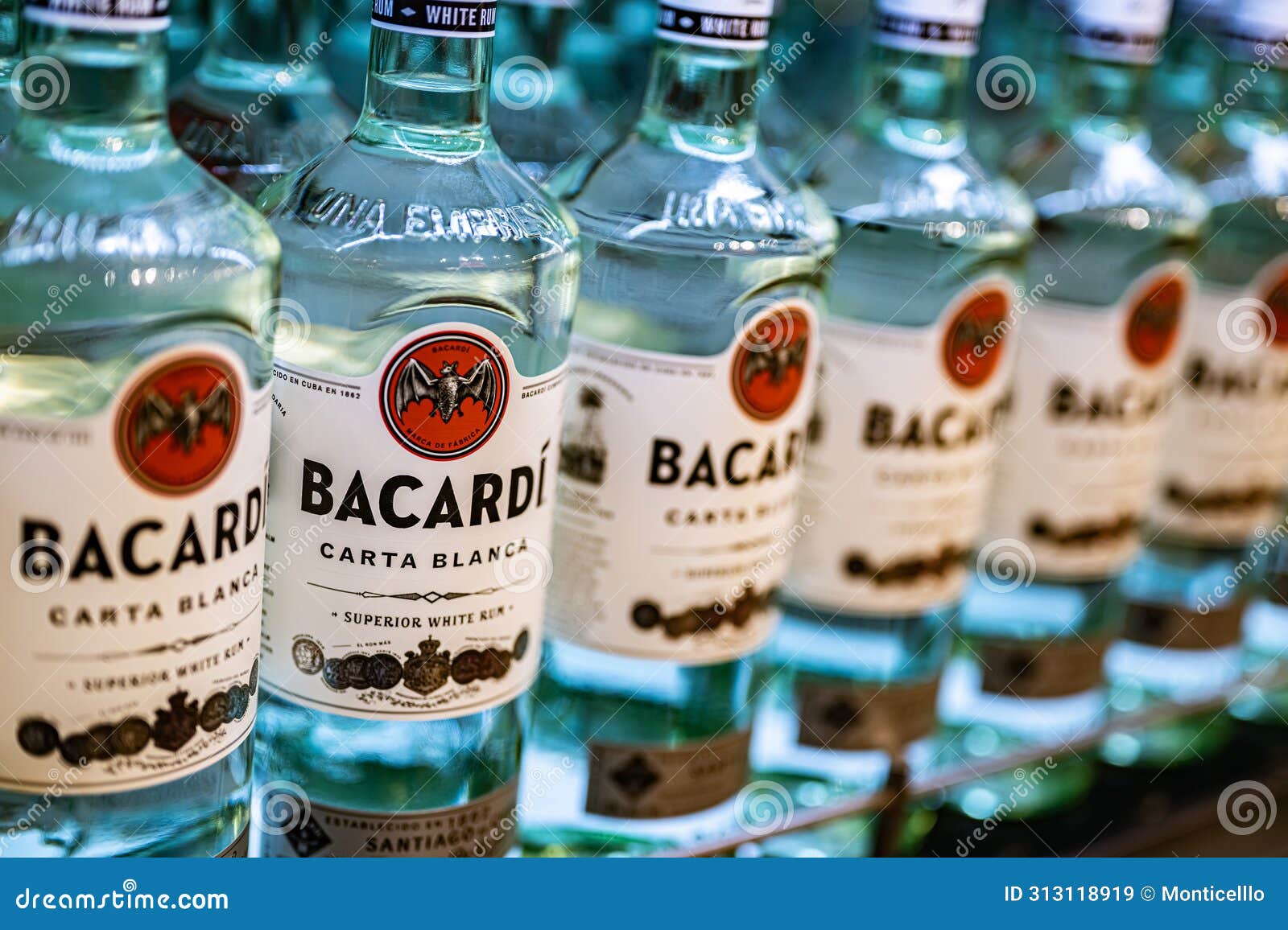 Bottles of Bacardi Rum on a Store Shelf Editorial Stock Image - Image ...