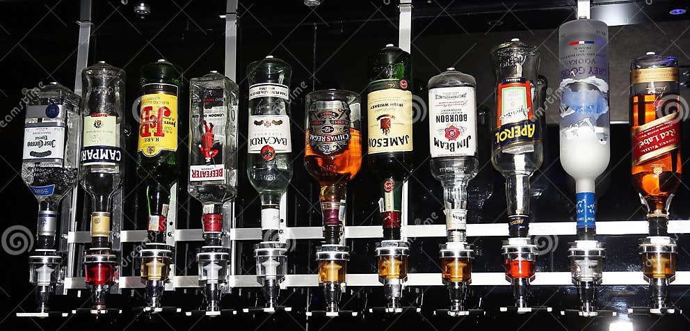 Bottles of booze editorial stock photo. Image of alcoholic - 45427148