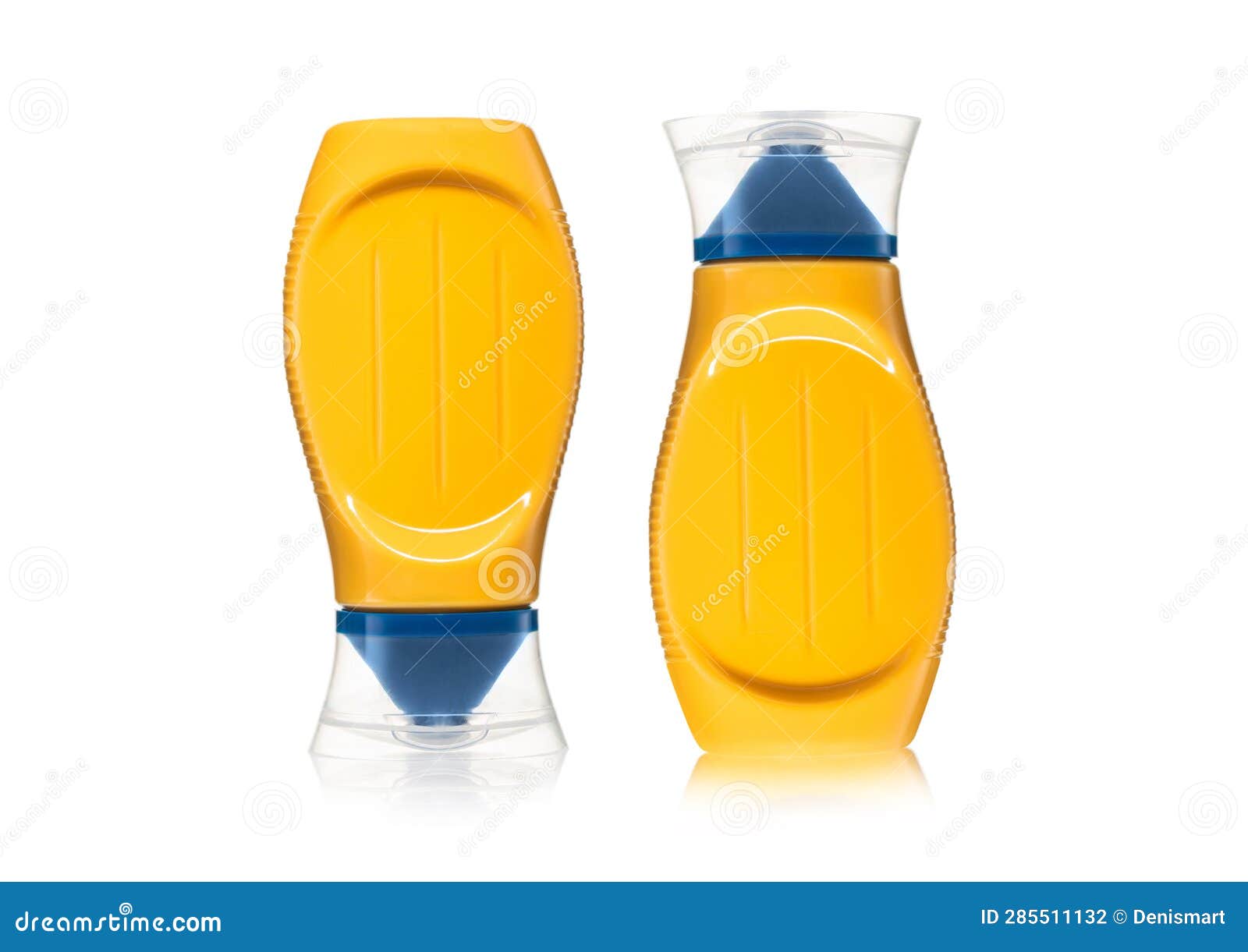 Bottles with Cheddar Cheese Creamy Dip Sauce on White Background Stock ...