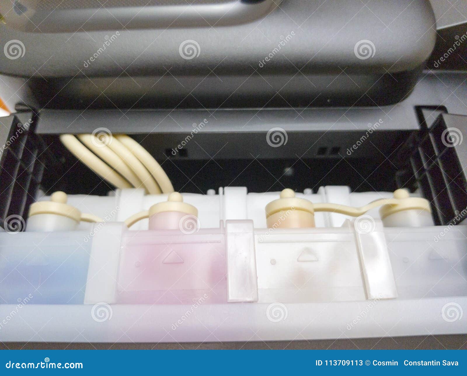Bottles of CISS System Printer Stock Image - Image of black, equipment ...
