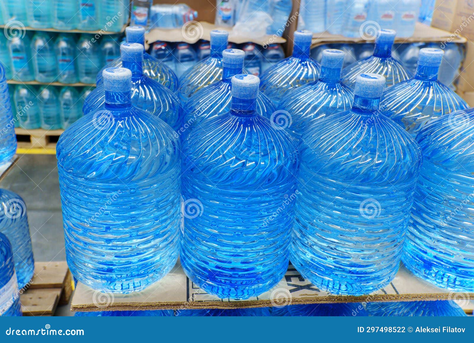 Bottles with Clean Water in a Hyper Package. Sale of Drinking Water ...