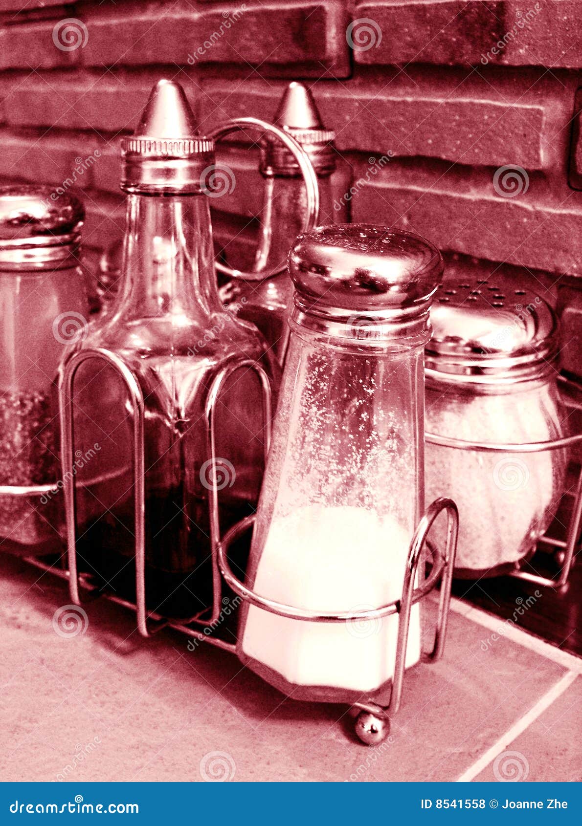 Bottles of Condiments stock photo. Image of cafe, cafetaria - 8541558