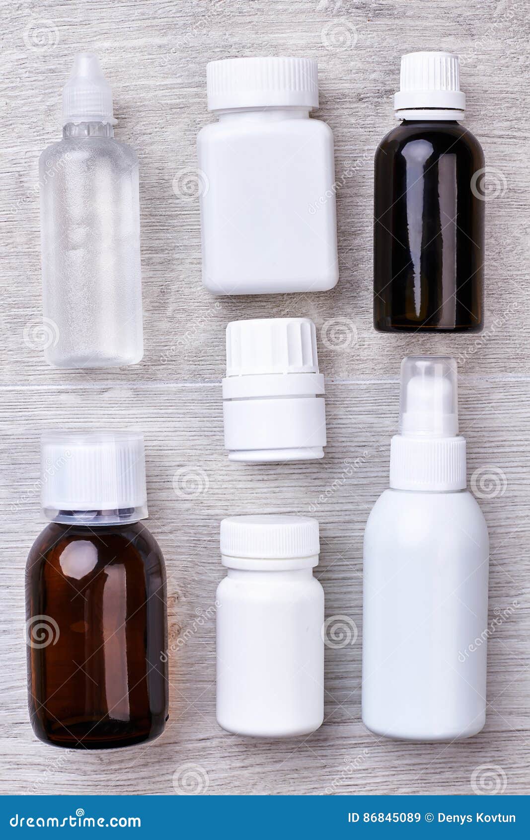 Bottles and Containers for Medicaments. Stock Image - Image of ...