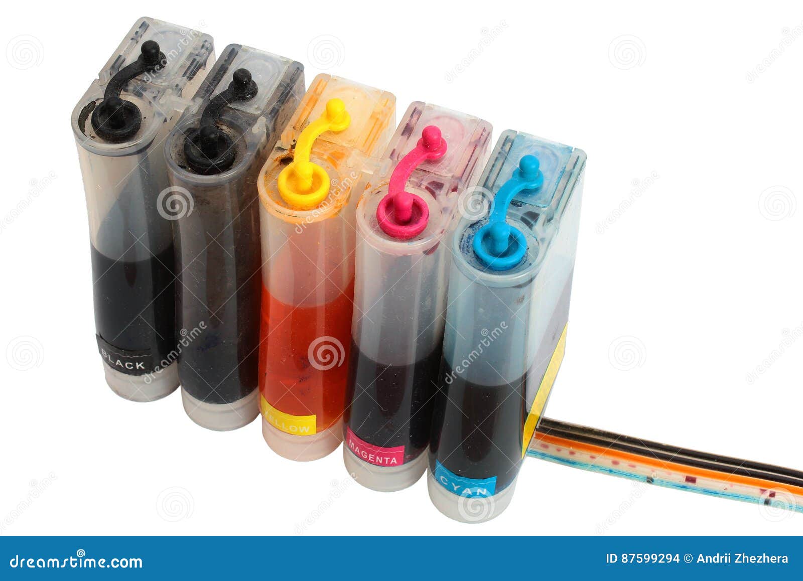 Bottles Of Continuous Ink Supply System For A Retrofit Inkjet Printer ...