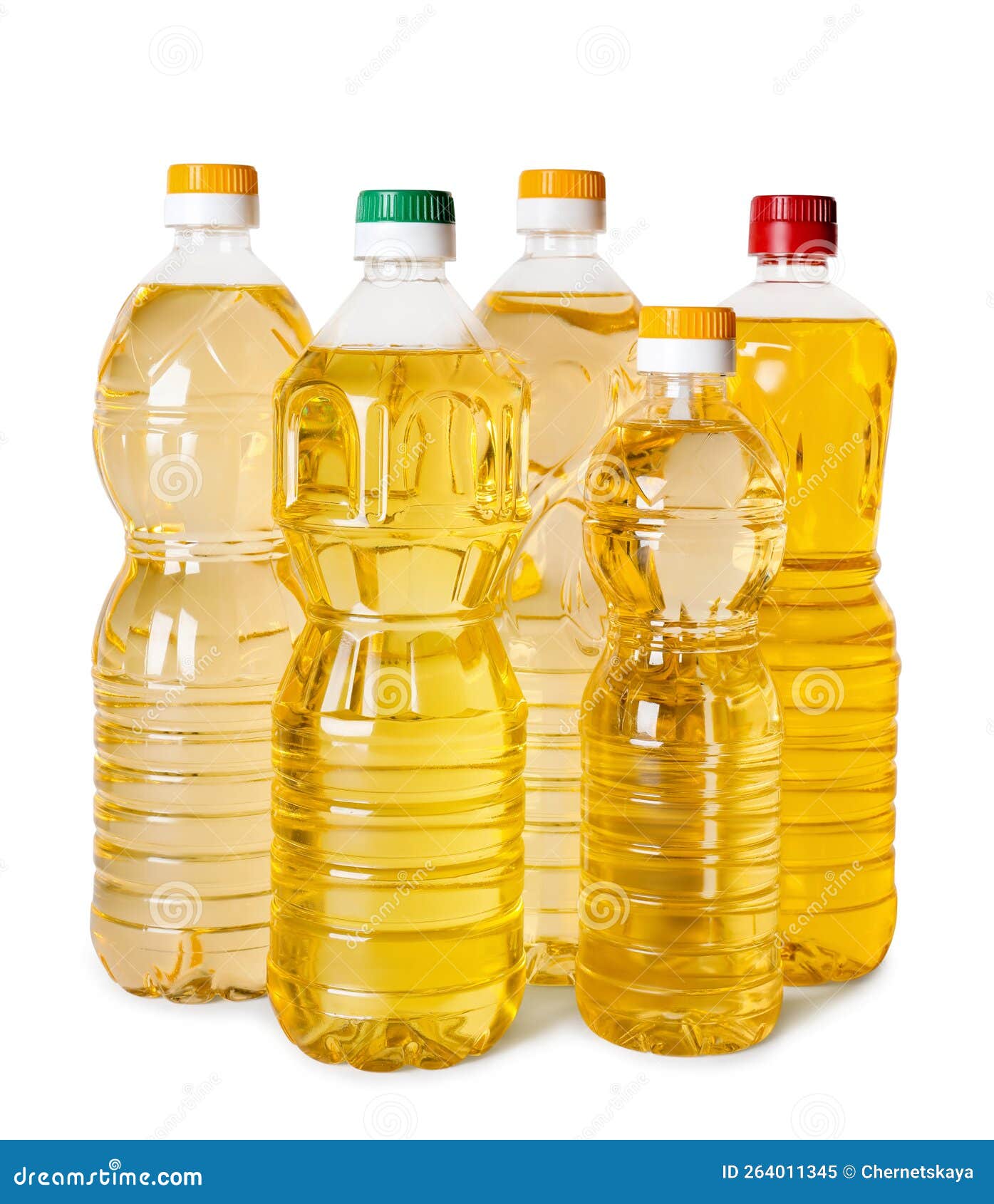Bottles of Cooking Oil on White Background Stock Image - Image of ...