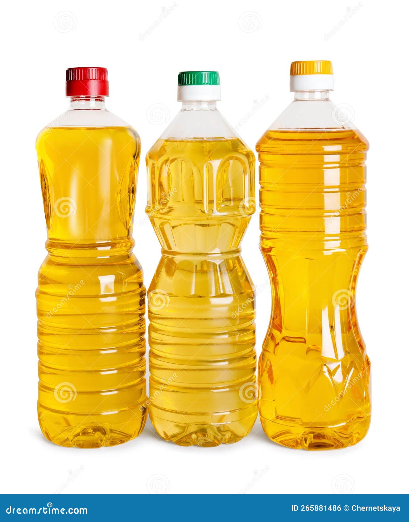 Bottles of Cooking Oil on White Background Stock Photo - Image of ...