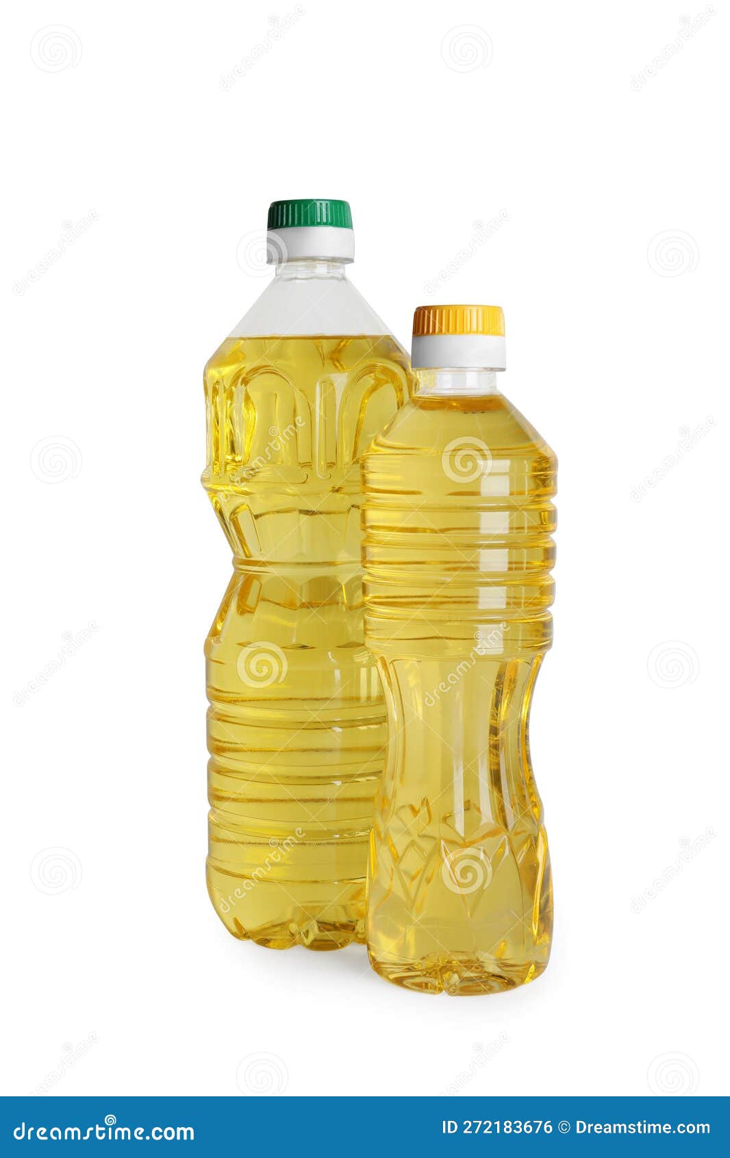Bottles of Cooking Oil on White Background Stock Photo - Image of ...