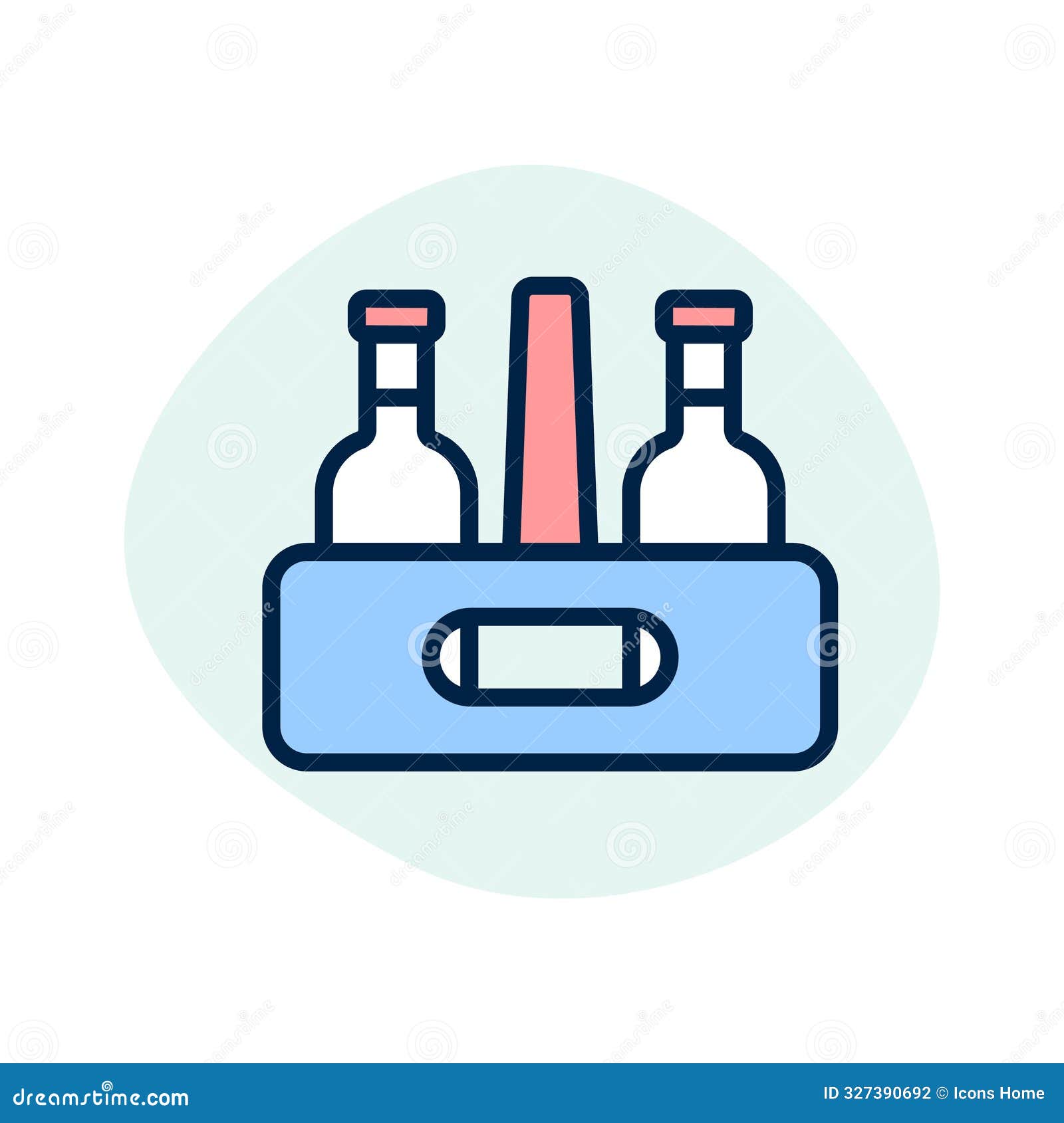 Bottles Crate Vector Design, Premium Quality Icon Stock Illustration ...
