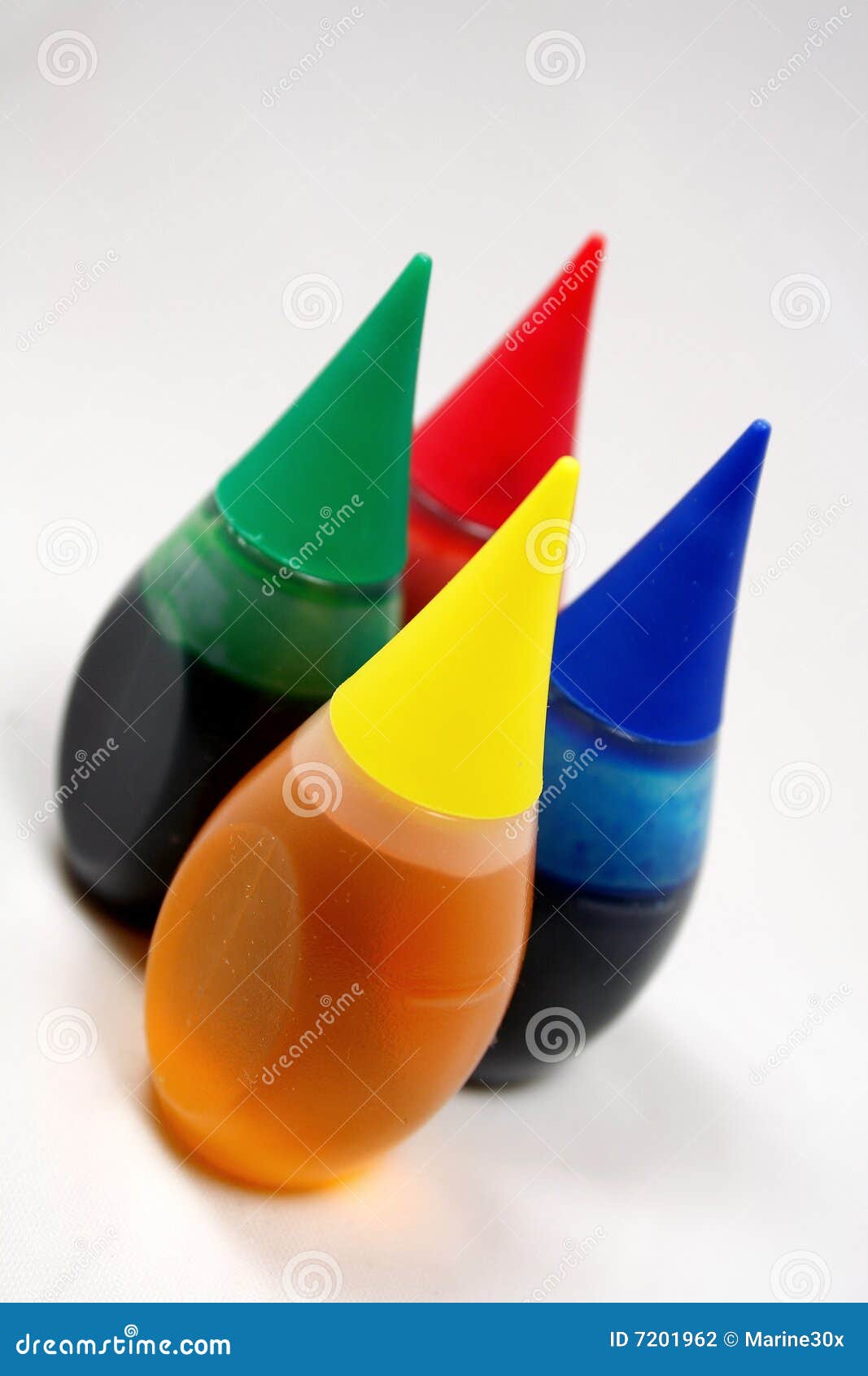 Bottles of food color stock photo. Image of rainbow, design - 7201962
