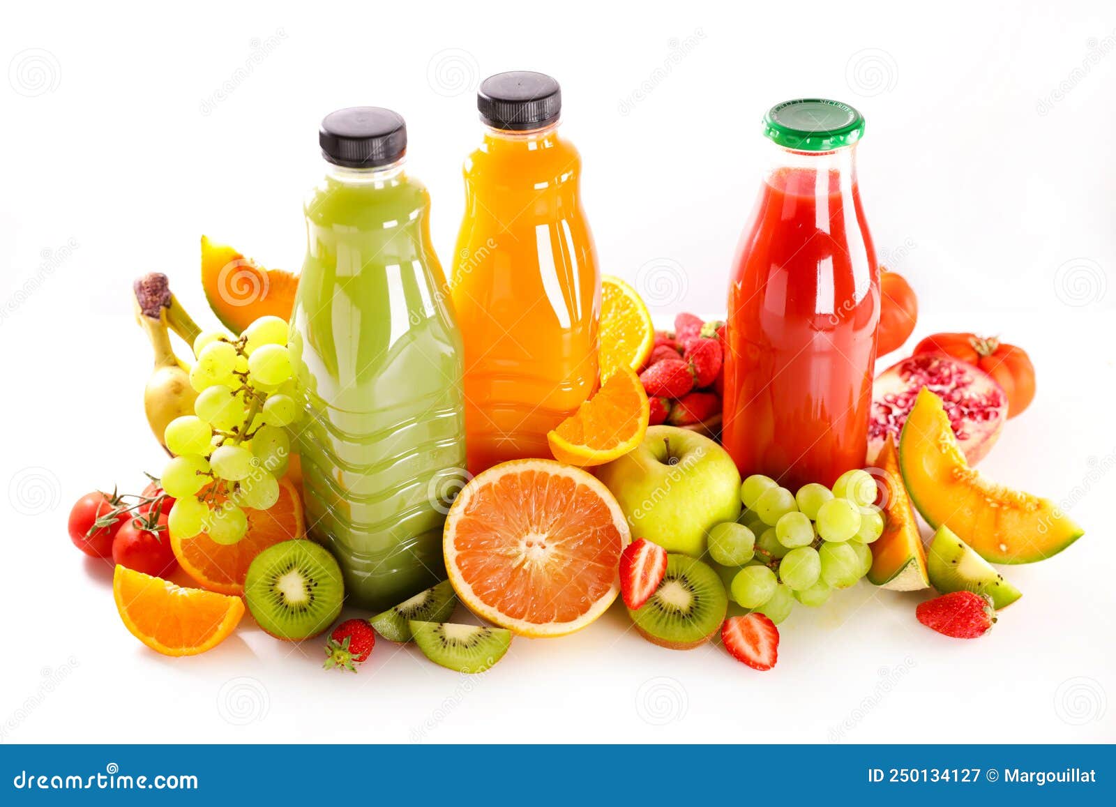 Bottles of fruit juice stock image. Image of healthy - 250134127