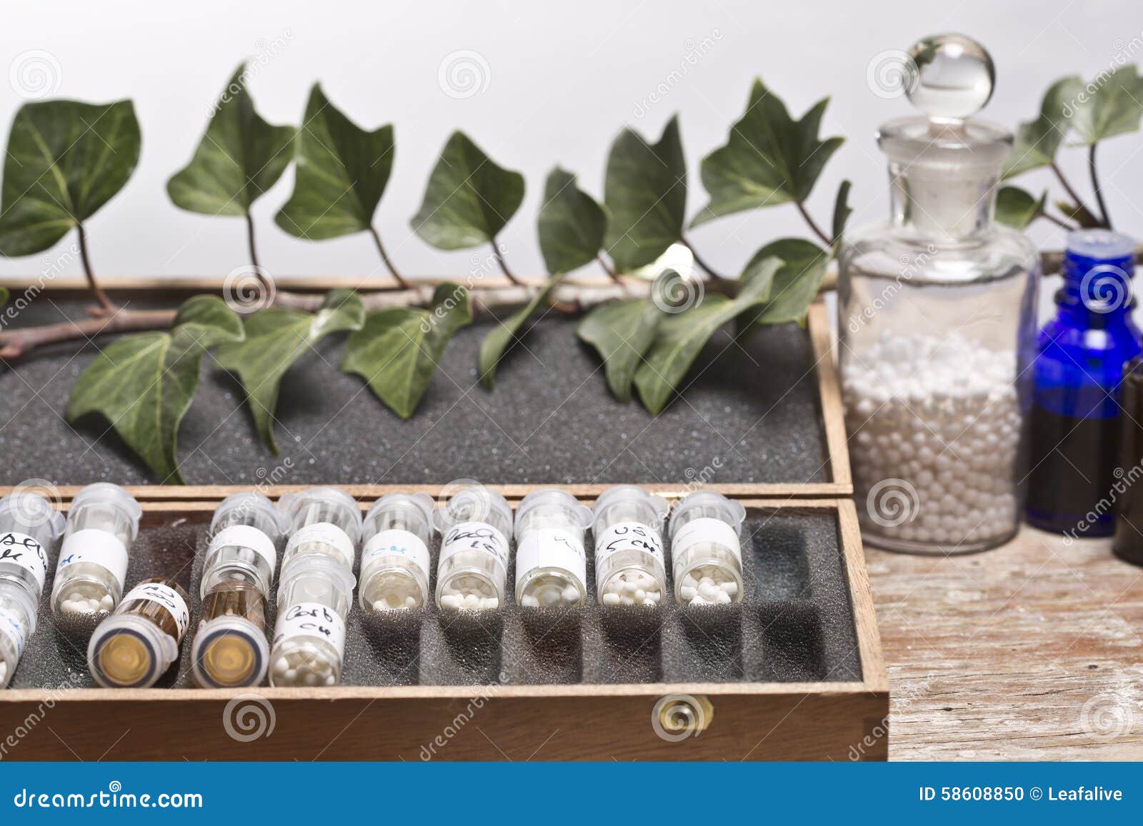 Bottles with Homeopathy Globules Stock Photo - Image of homeopathy ...