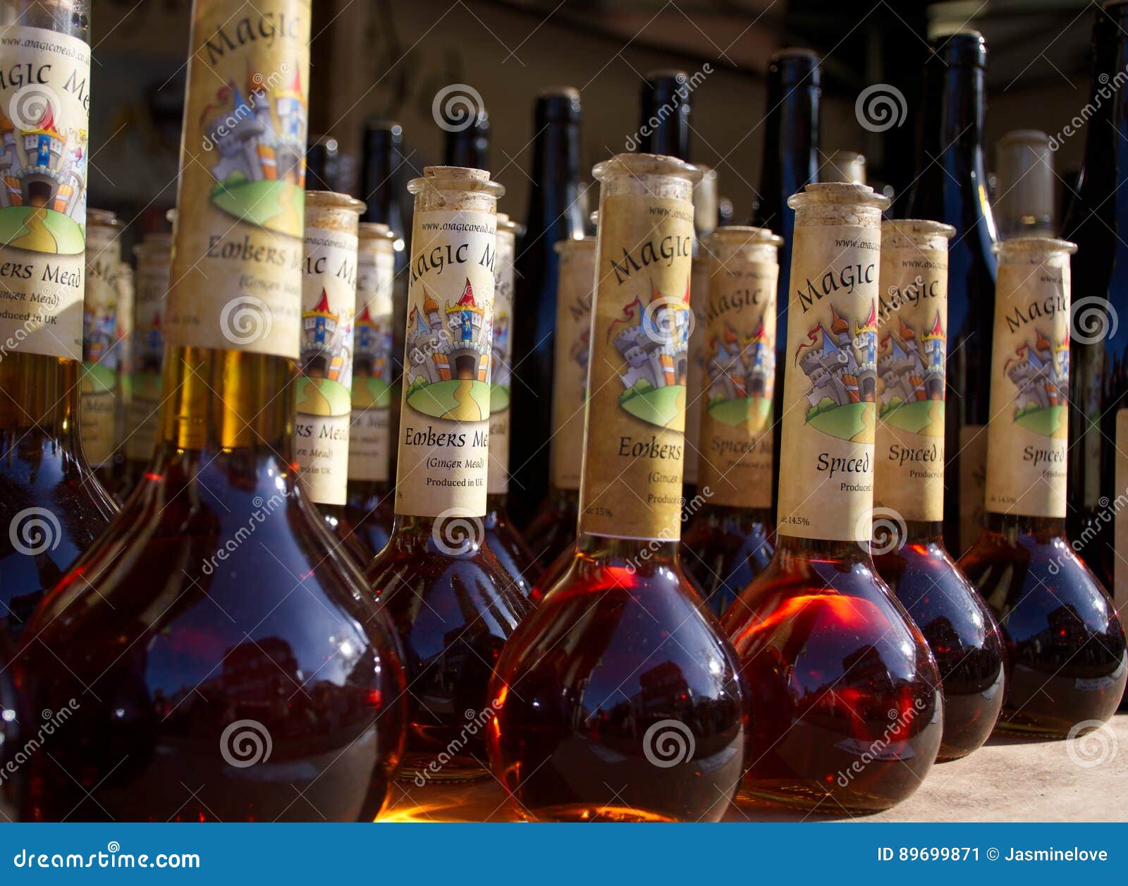 Bottles of Magic Potion Lightened by Natural Sunlight . Editorial Photo ...