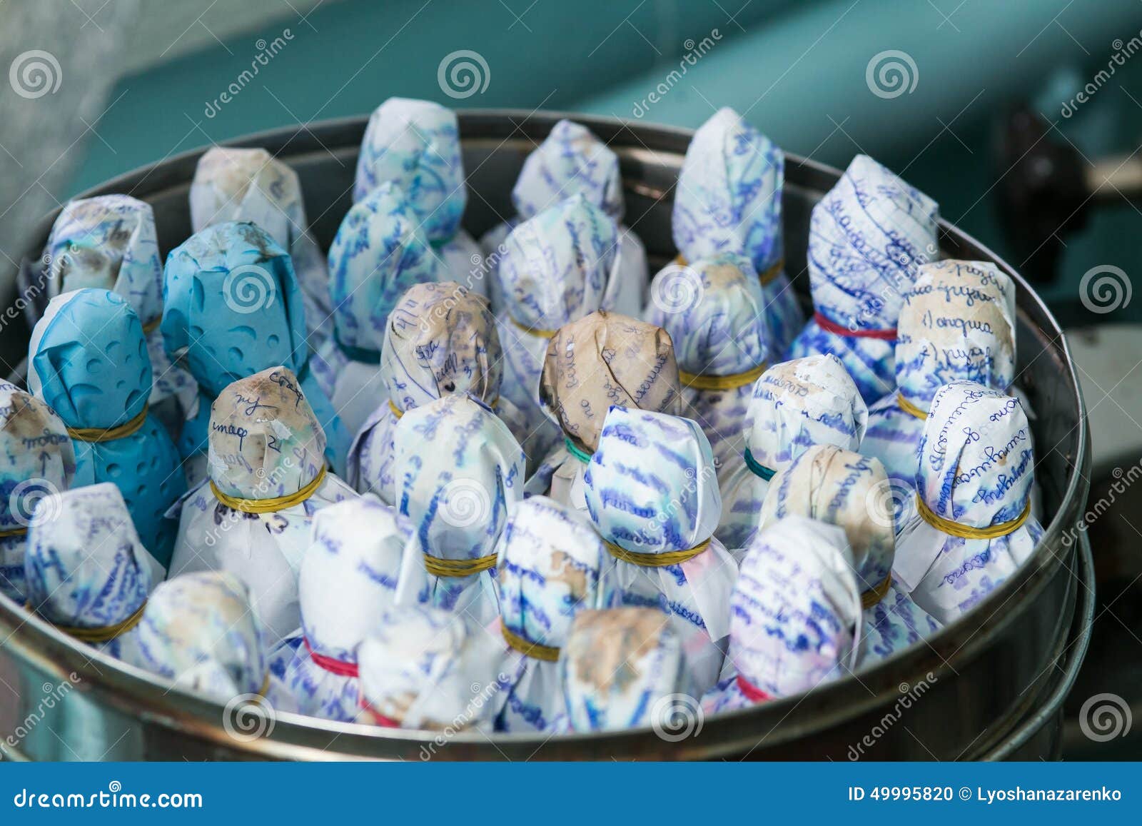 Bottles in Metal Containter in Laboratory Stock Photo - Image of ...