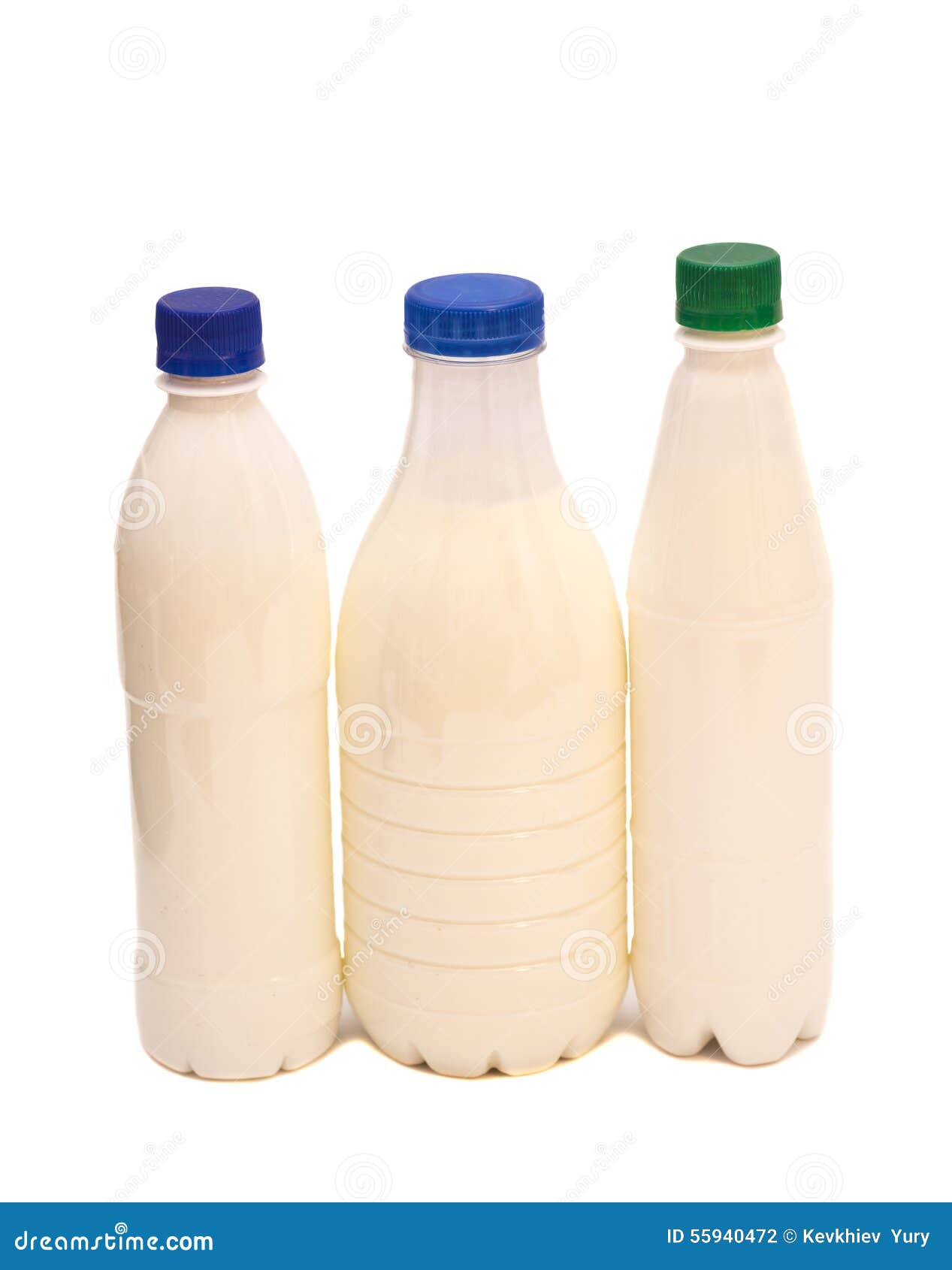 Bottles of milk isolated stock photo. Image of beverage - 55940472