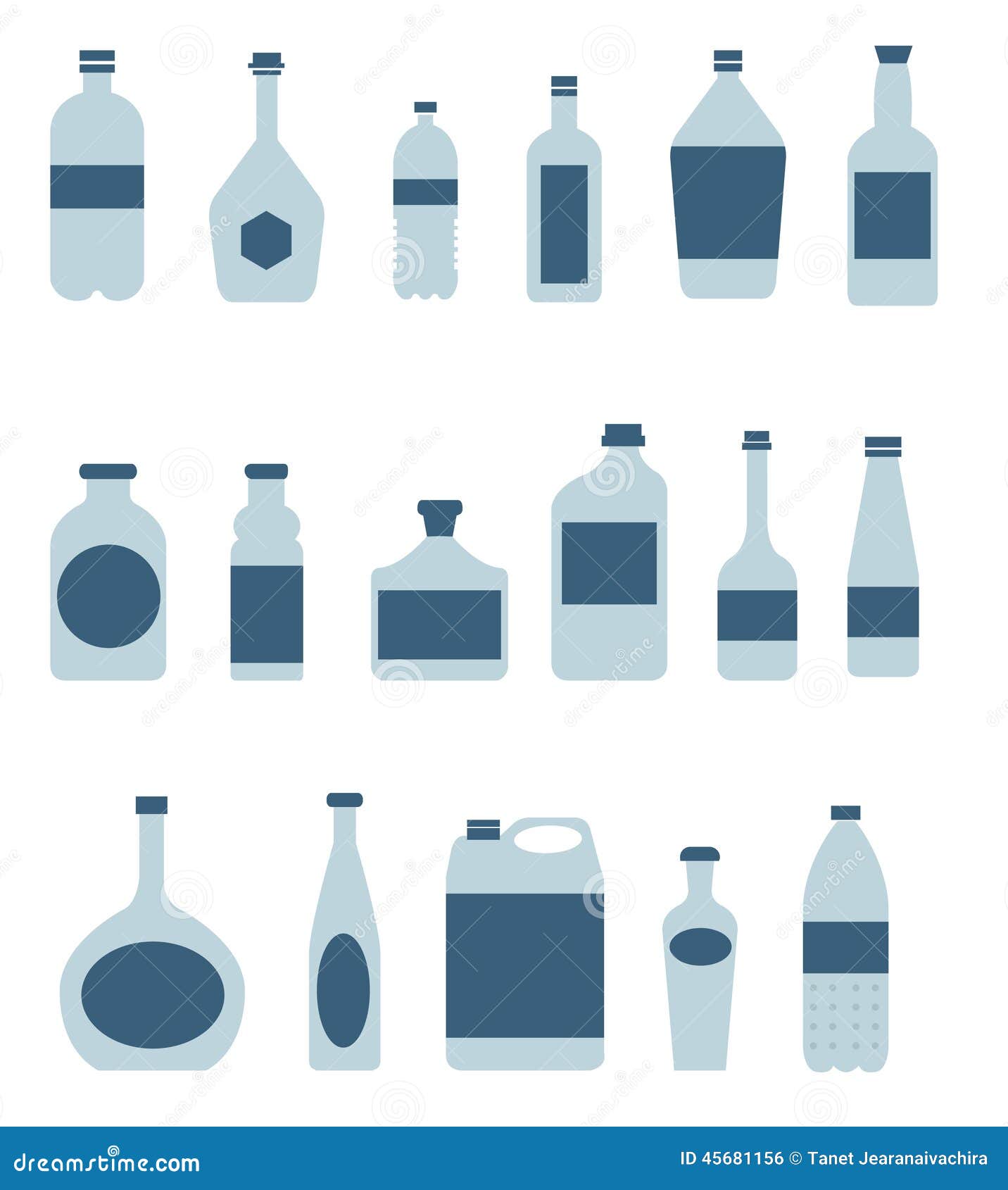 Bottles and package Icons. stock vector. Illustration of drink - 45681156