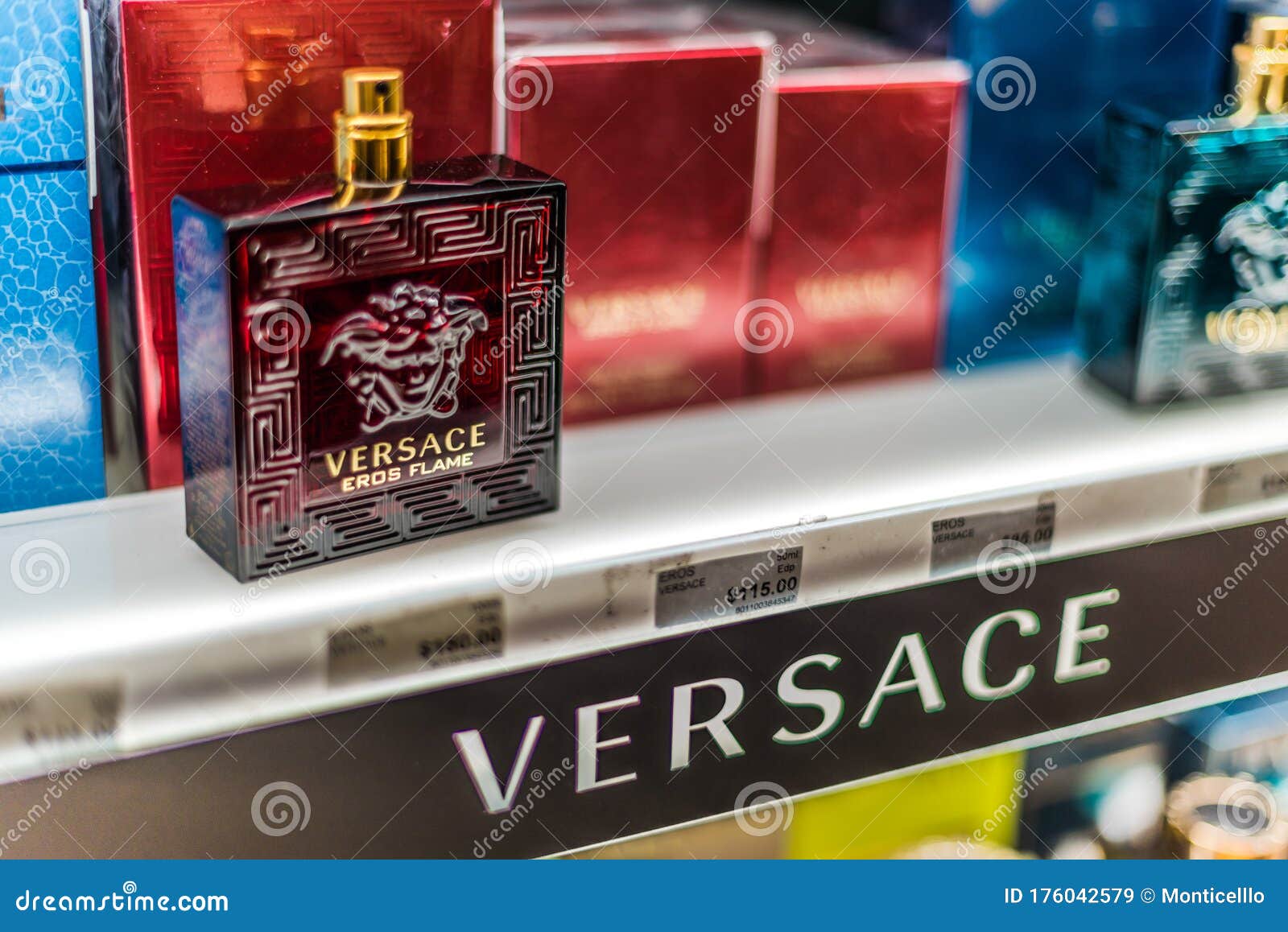 Bottles of Perfume by Versace on a Store Shelf Editorial Stock Image ...