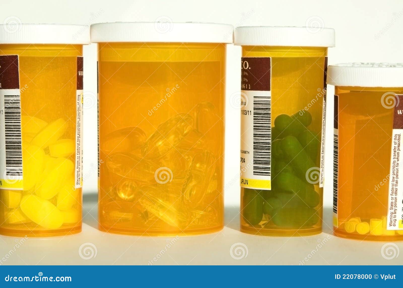 Prescription Drugs, Pills, Capsules And Tablets Of Different Colors ...