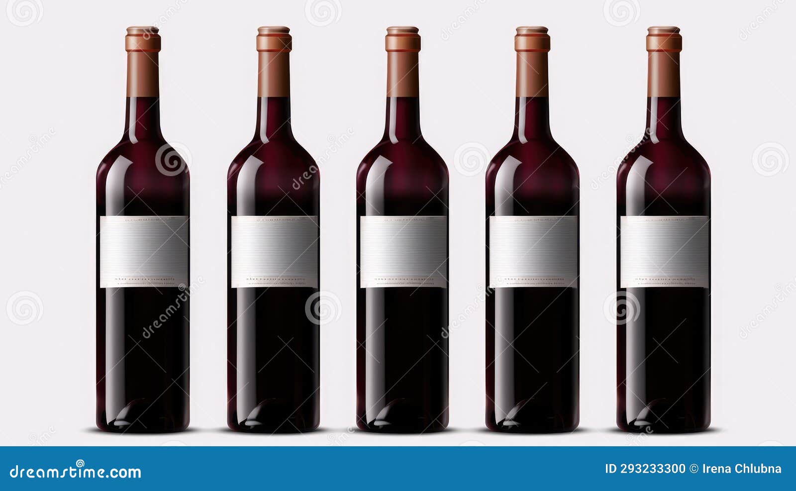 Bottles of Red Wine with Blank Front Label Stock Illustration ...