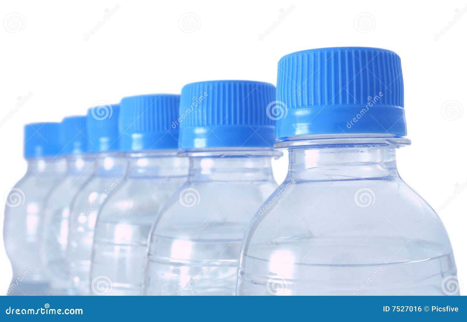 Bottles row 2 stock photo. Image of white, clipping, water - 7527016