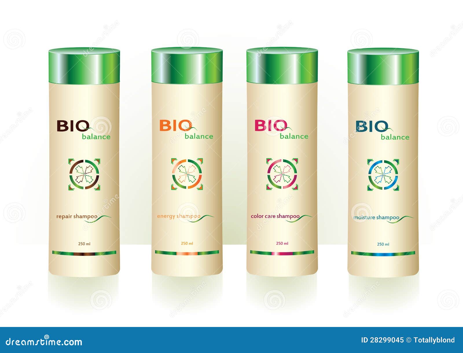 Bottles with Sample Labels for Shower Gel or Shampoo Stock Vector ...