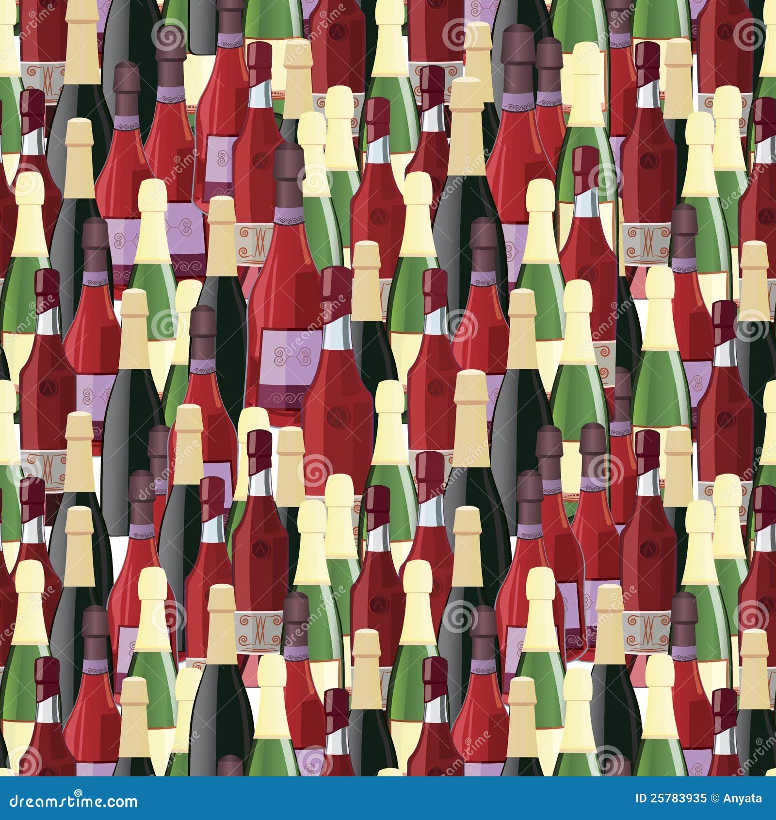 Bottles seamless pattern stock vector. Illustration of element - 25783935