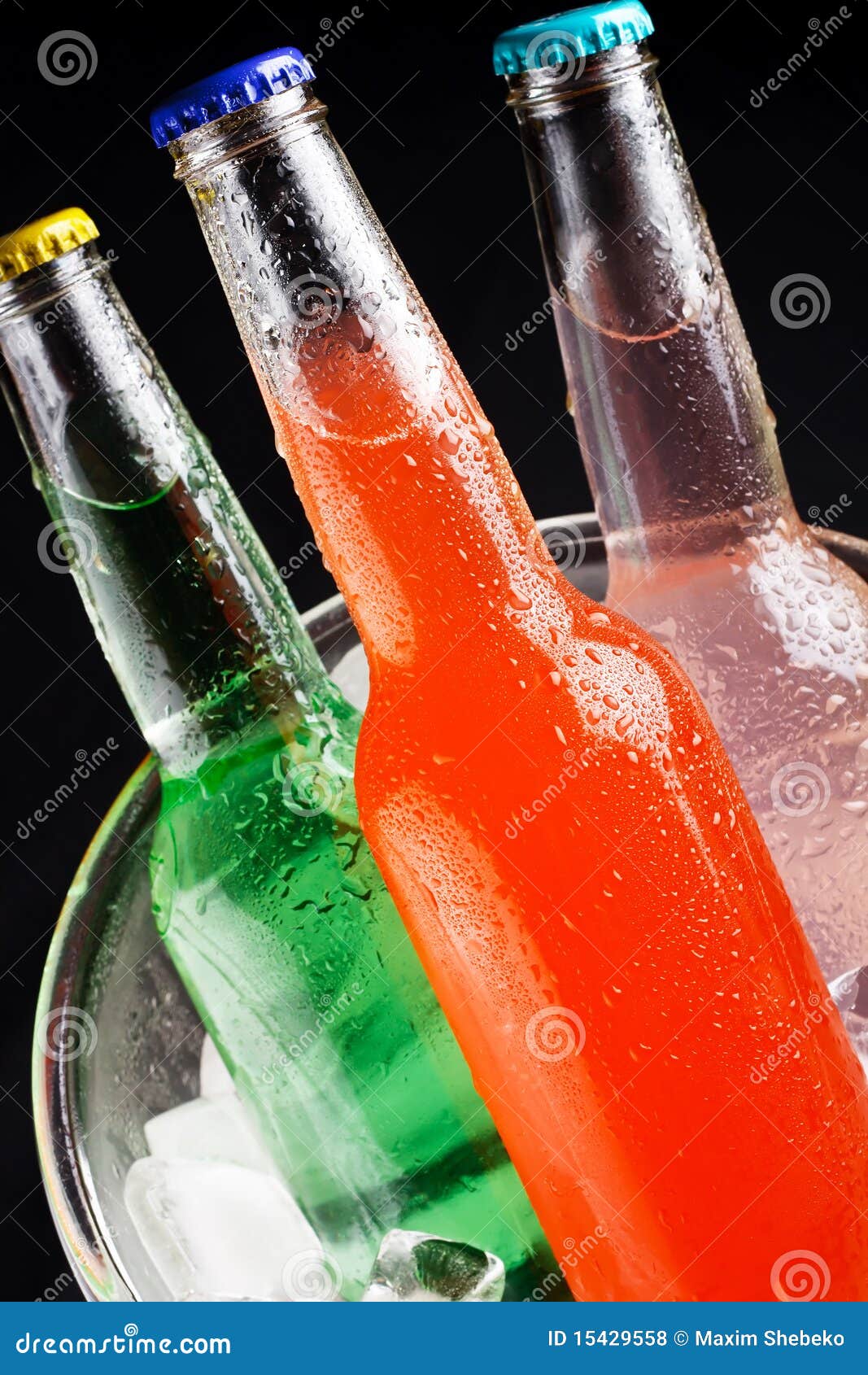 Bottles with tasty drink stock photo. Image of cool, party - 15429558
